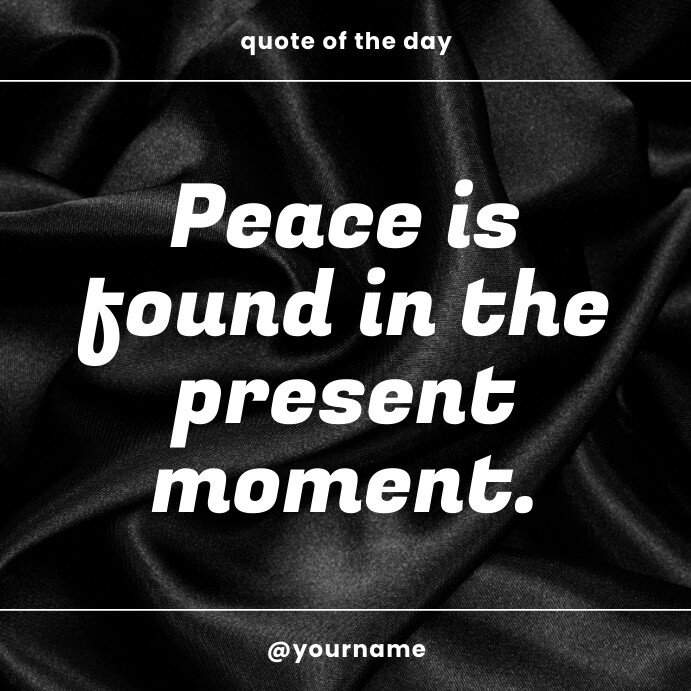 Inspirational Peace Quote Instagram Post Template | PosterMyWall