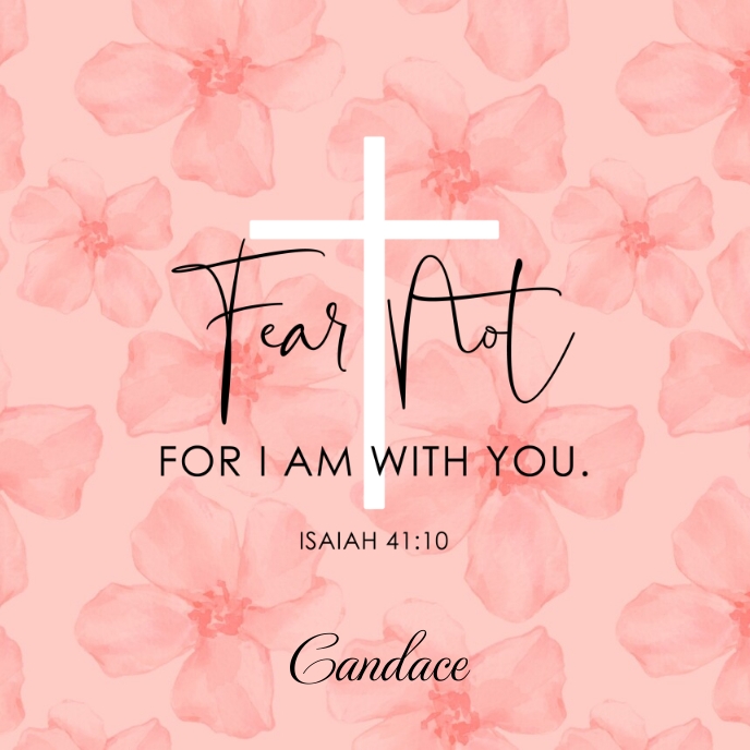 Inspirational Pink Floral Bible Verse Template | PosterMyWall