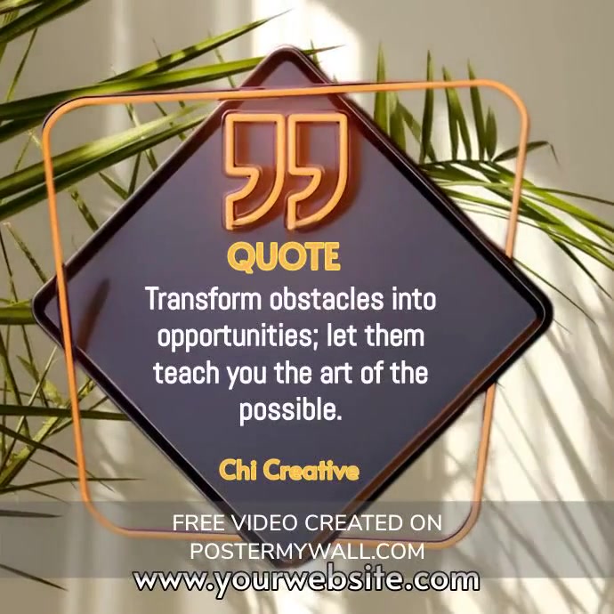 Inspirational quote about opportunities post Template | PosterMyWall