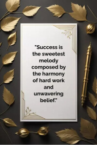 Inspirational quote about success Template | PosterMyWall