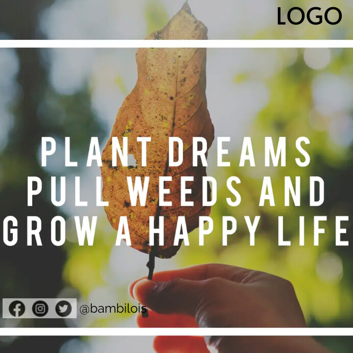 Inspirational quote Instagram post Template | PosterMyWall