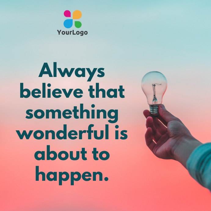 Inspirational quote message Template | PosterMyWall