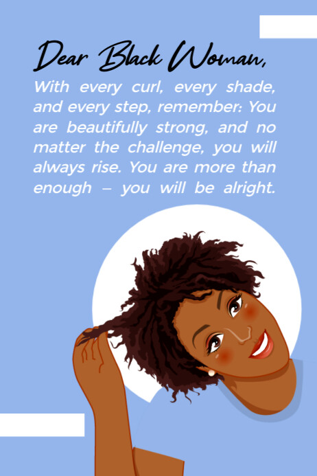 Inspirational quotes for black african women Template | PosterMyWall