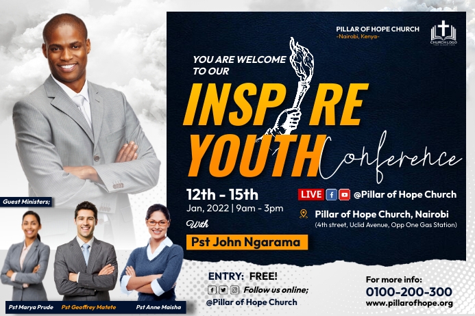 inspire youth conference Template | PosterMyWall