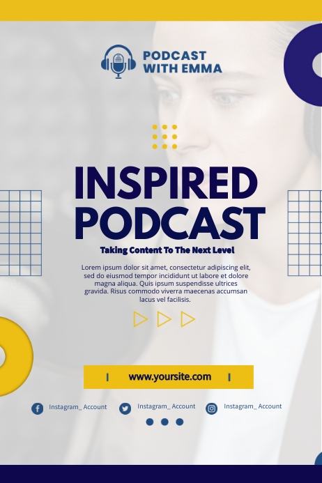 Inspired Podcast Template | PosterMyWall