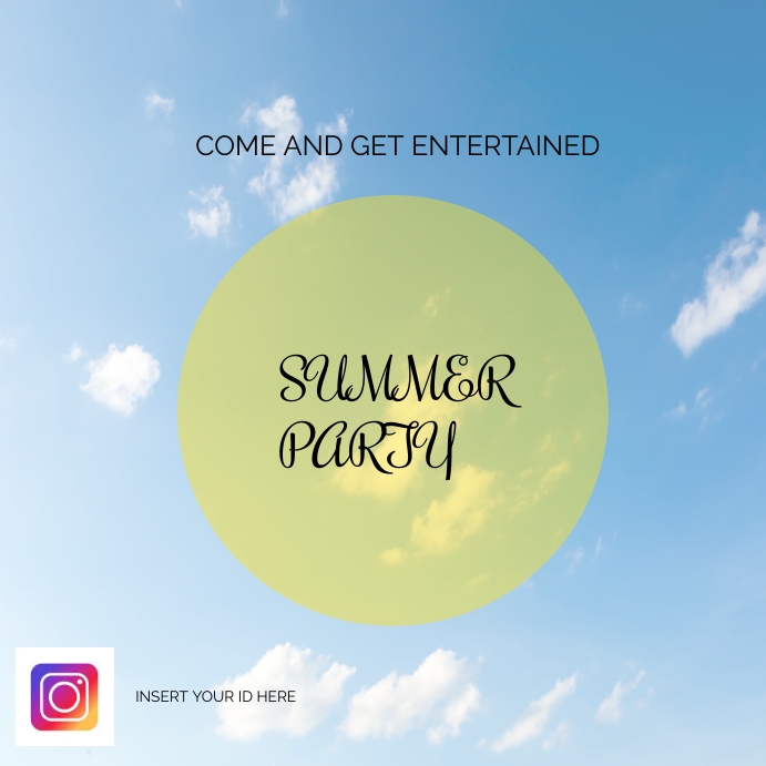 instagram ad|summer party|summer ads Template | PosterMyWall