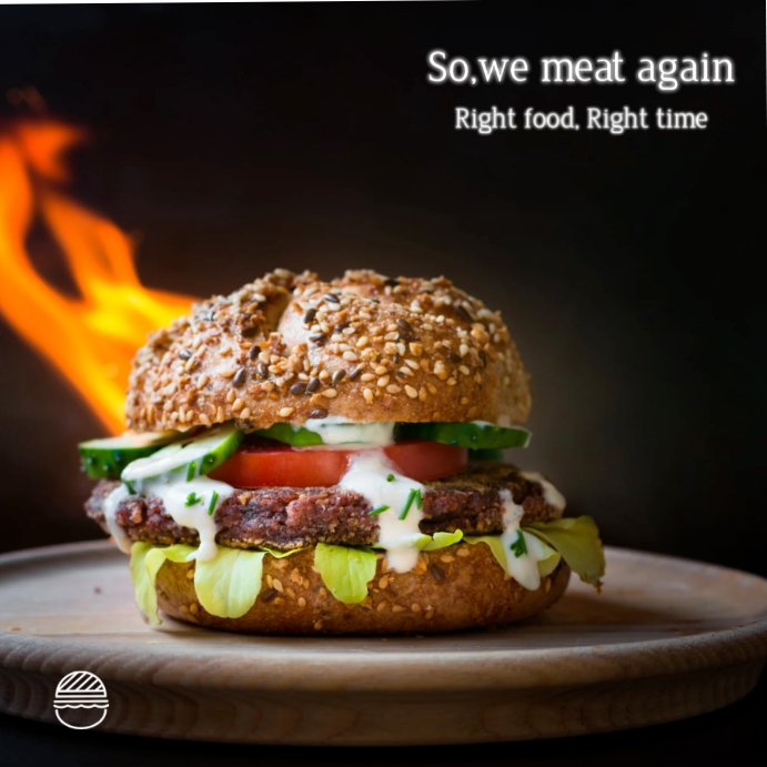 Instagram beef burger post Template | PosterMyWall