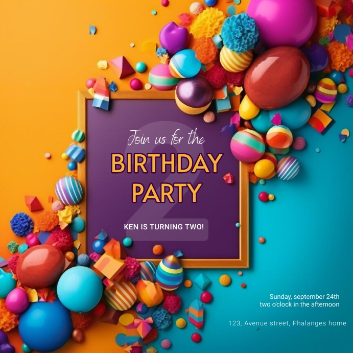 instagram birthday party invitation template | PosterMyWall