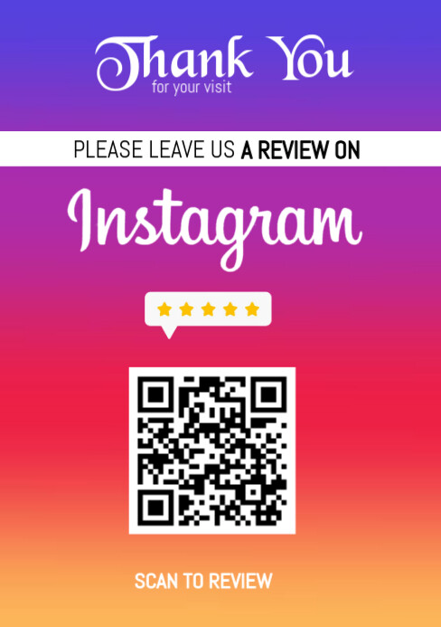 Instagram Business Review Template | PosterMyWall