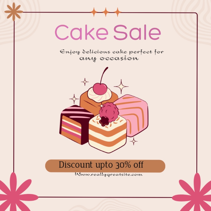 Instagram cake sale post Template | PosterMyWall
