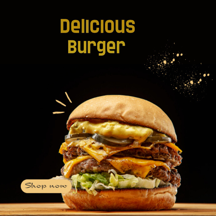Instagram delicious burger post Template | PosterMyWall