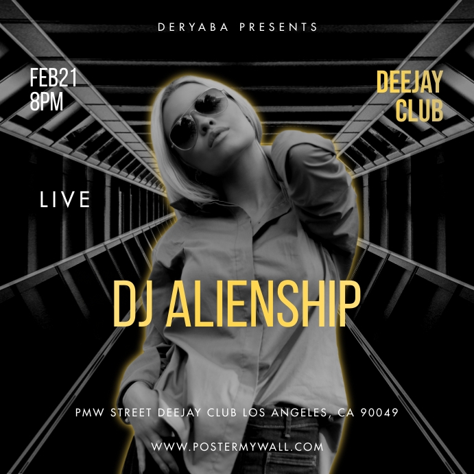 Instagram DJ Promo Post Replaceable Photo Template | PosterMyWall