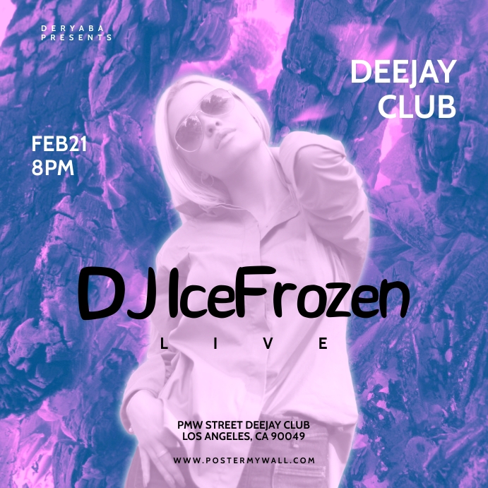 Instagram DJ Promo Post Replaceable Photo Template | PosterMyWall