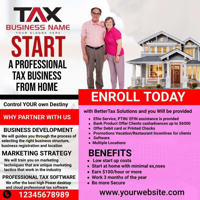 Instagram flyer for tax Template | PosterMyWall