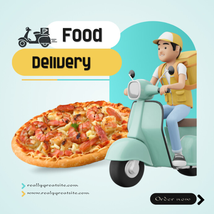 Instagram food delivery post Template | PosterMyWall