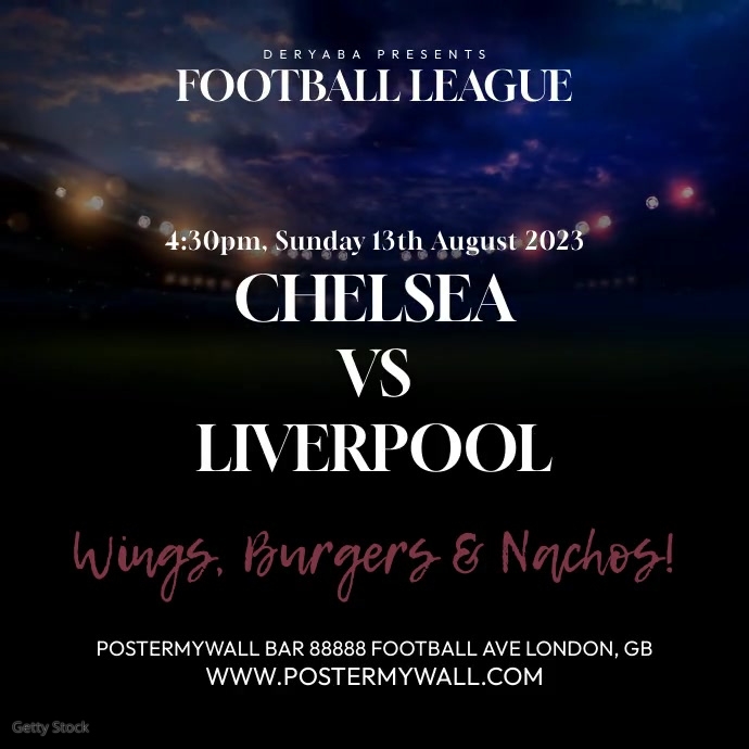 Instagram Football Soccer Match Stadium Template | PosterMyWall