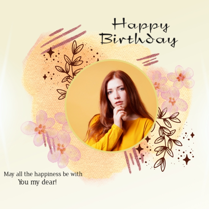 Instagram happy birthday post Template | PosterMyWall