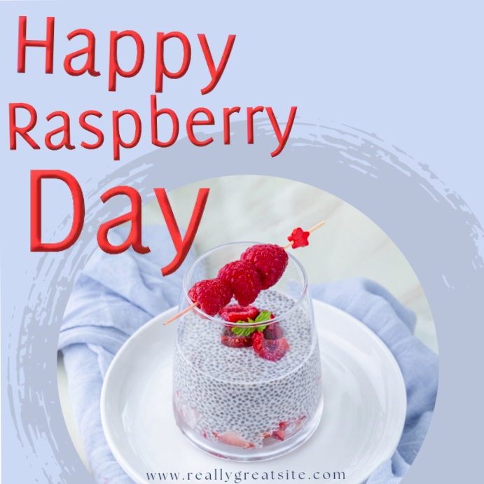 Plantilla de Instagram happy raspberry day post 2023 | PosterMyWall