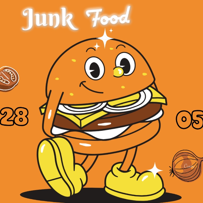 Plantilla de Instagram junk food post 2023 | PosterMyWall
