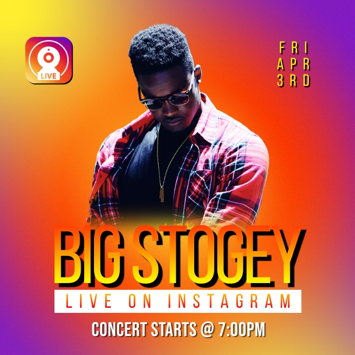 Copy of INSTAGRAM LIVE CONCERT FLYER TEMPLATE | PosterMyWall
