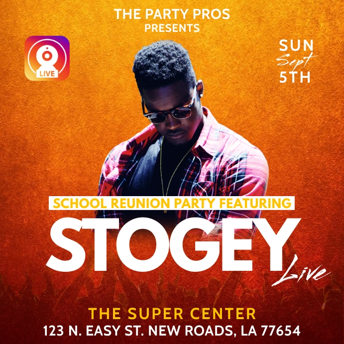 Copy of INSTAGRAM LIVE CONCERT FLYER TEMPLATE | PosterMyWall