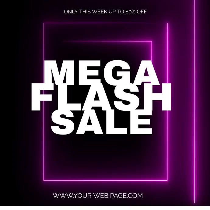 Plantilla de Instagram mega flash add neon video | PosterMyWall
