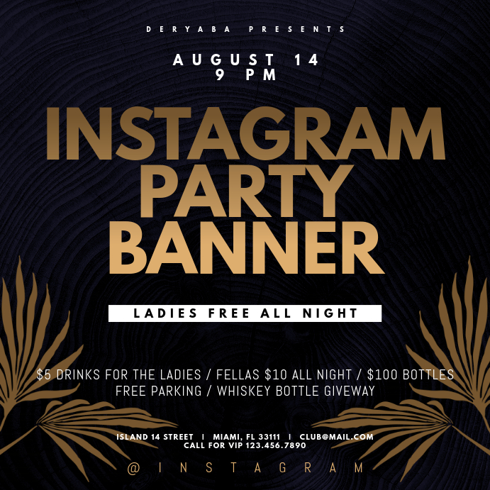 Copy of Instagram Party Instagram Banner Template | PosterMyWall