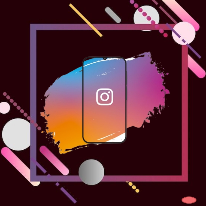 Instagram phone and background template | PosterMyWall