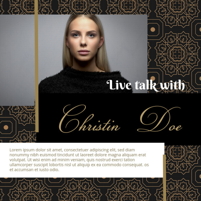 instagram post : Live stream post. Template | PosterMyWall