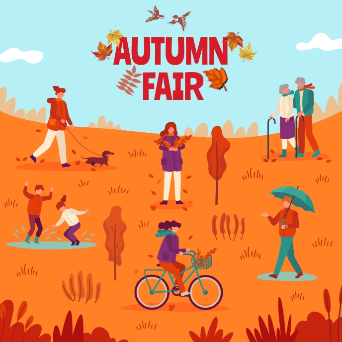 Instagram post fall, autumn fair Template | PosterMyWall
