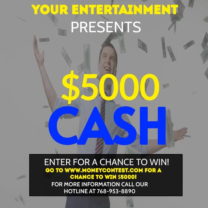 Copy of Instagram post cash $5000 flyer | PosterMyWall