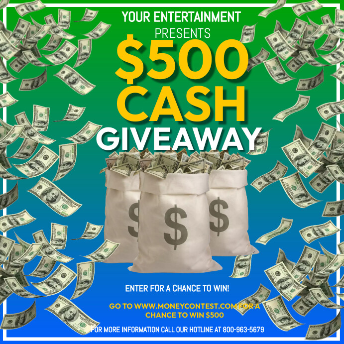 Copy of Instagram post cash money flyer | PosterMyWall