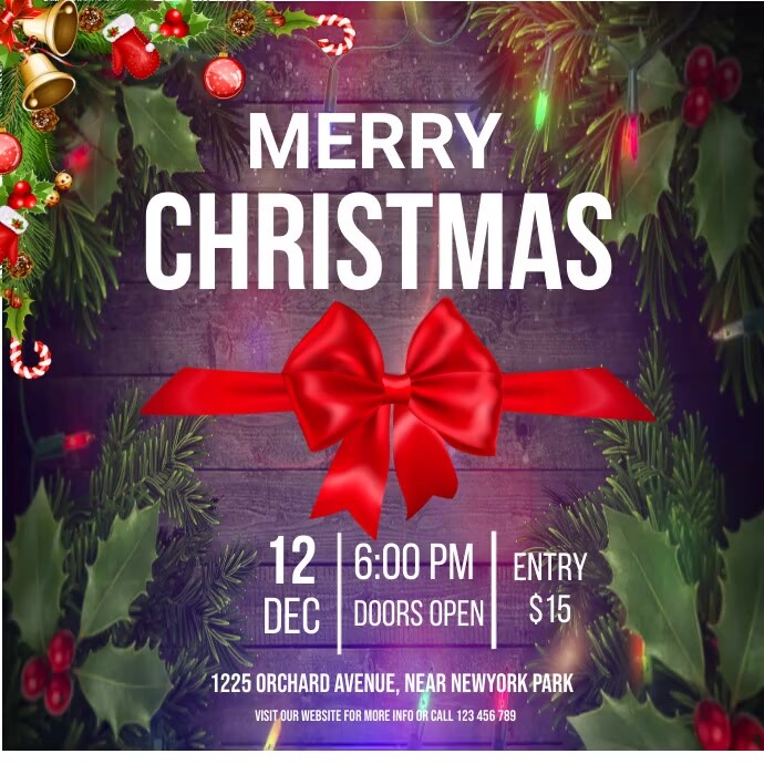 Instagram post Christmas add video Template | PosterMyWall