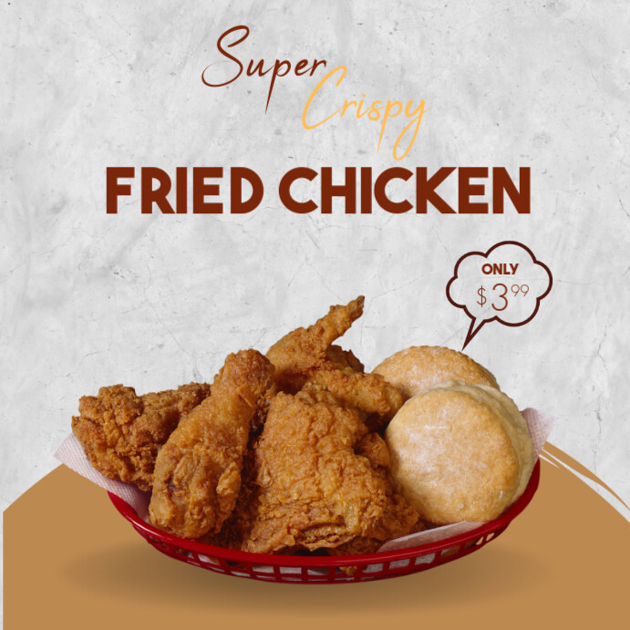 Instagram Post - Crispy Fried Chicken Template | PosterMyWall
