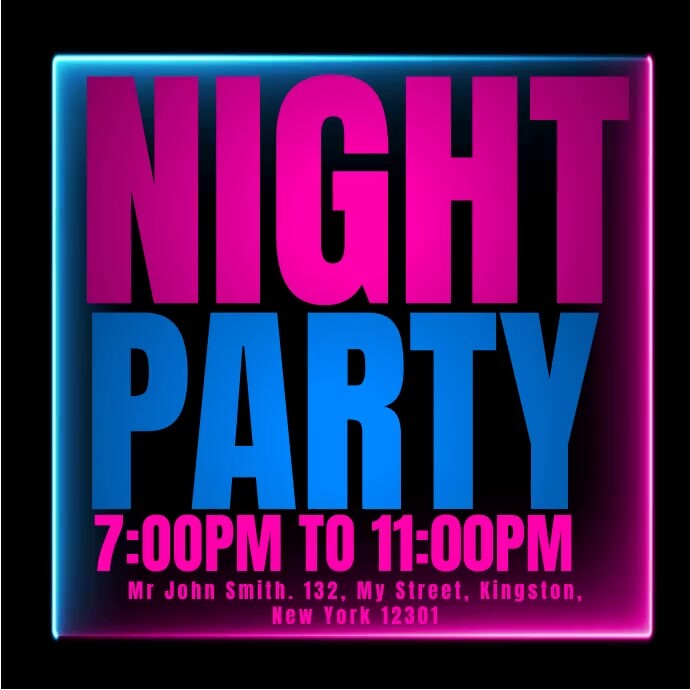 Instagram post night party flyer Template | PosterMyWall