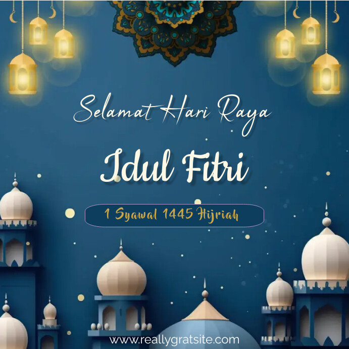Instagram Post Selamat Hari Raya Idul Fitri Template | PosterMyWall