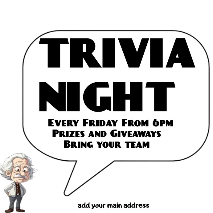 Instagram post trivia night flyer Template | PosterMyWall