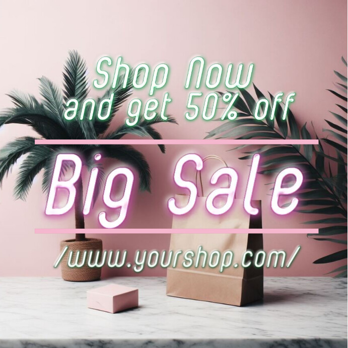 Instagram Shop Sale 50% Off Tamplate Template | PosterMyWall