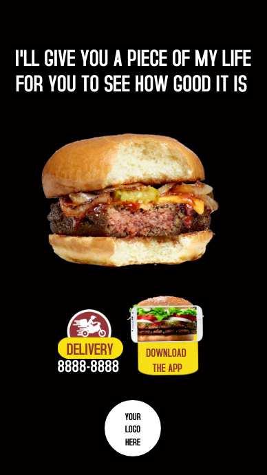 Instagram Stories BURGER Template | PosterMyWall