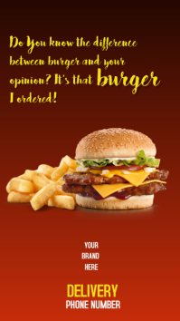 Instagram Stories BURGER Template | PosterMyWall