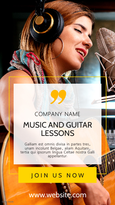 instagram story advertisement music lessons Template | PosterMyWall