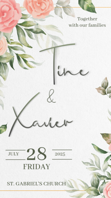 Instagram story Wedding Invitation Template | PosterMyWall