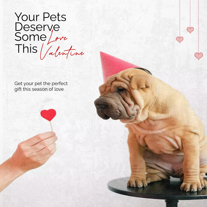 Instagram Valentine Pet Post Template | PosterMyWall