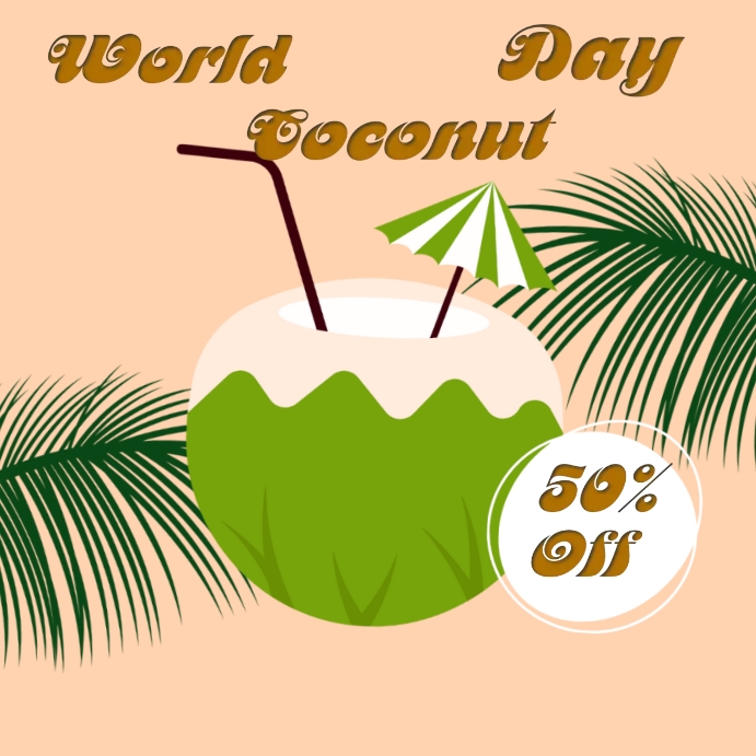 Instagram world coconut day post 2023 Template | PosterMyWall