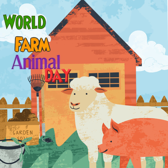 Plantilla de Instagram world farm animals day post 2023 | PosterMyWall