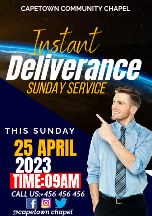 Copy of instant deliverance Sunday service poster (1) | PosterMyWall