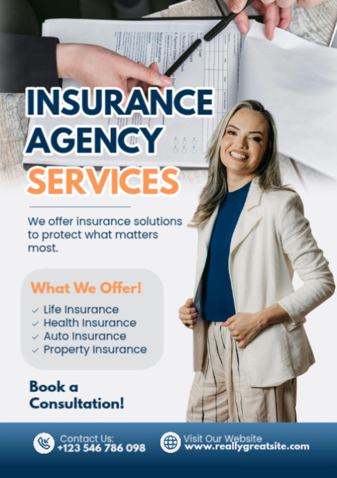 Insurance Agency Services — Professional Insurance Coverage Flyer ...