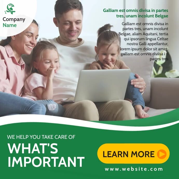 insurance corporate post advertisement Template | PosterMyWall