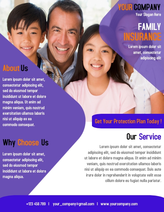 INSURANCE FAMILY FLYER TEMPLATE DESIGN | PosterMyWall
