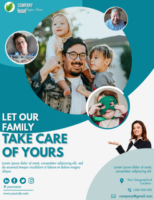 Brosur Asuransi Templat | PosterMyWall